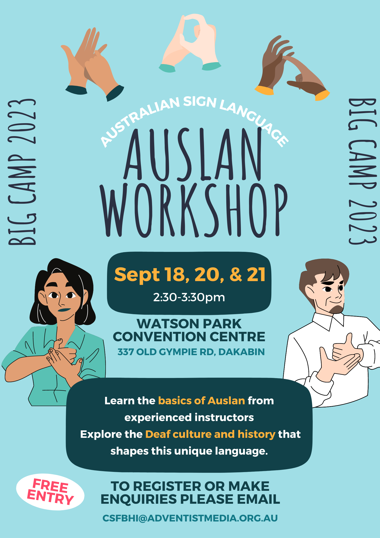 AUSLAN WORKSHOP – Learn sign language – Big Camp 2024